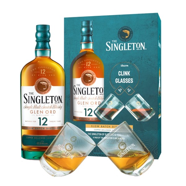 The Singleton Of Glen Ord 12 Years with Clink 2 Glasses Gift Set